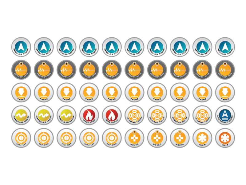 Infinity Tokens Starter Set (50) Blue - Geek Haven